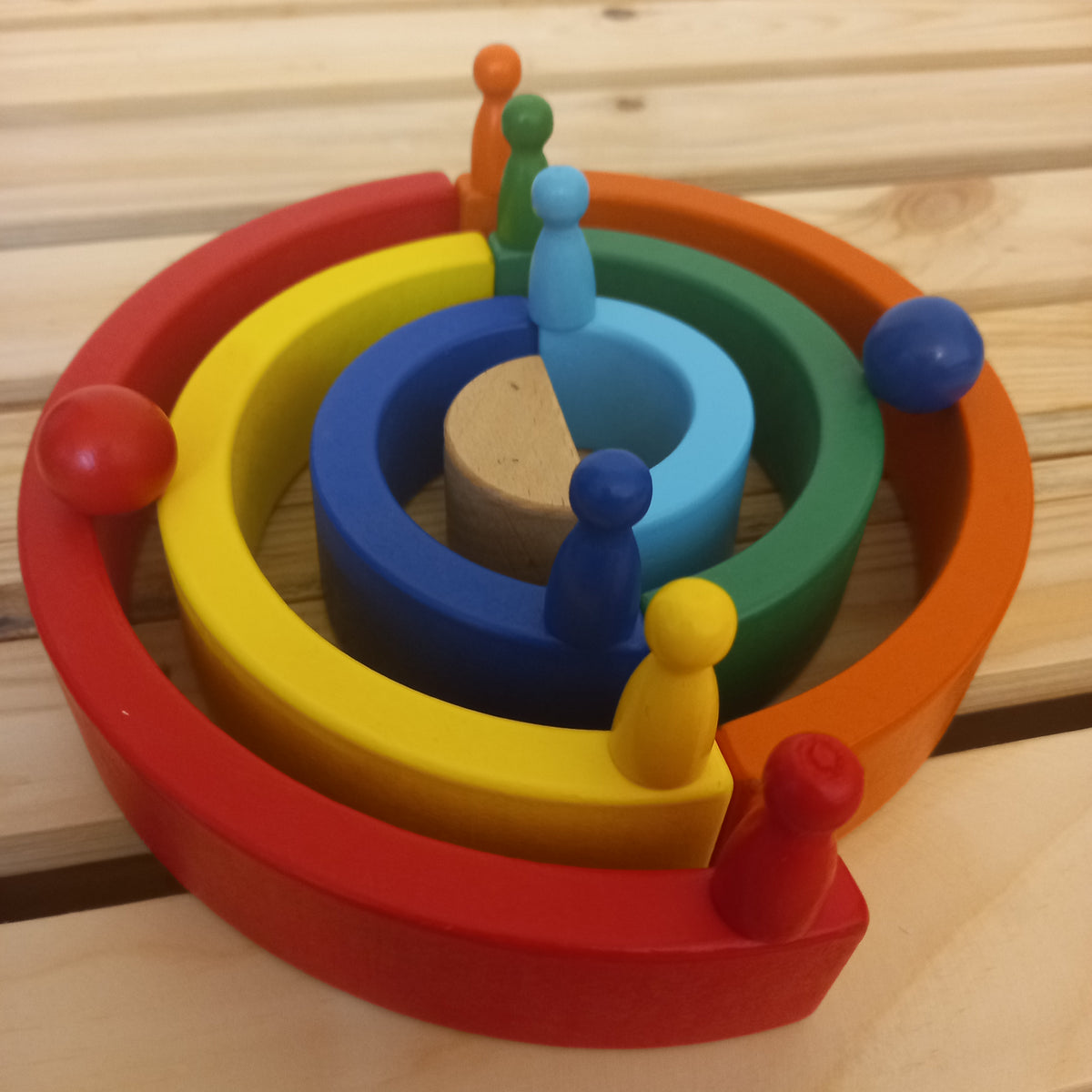Rainbow Stacker 6pcs – The Montessori Space